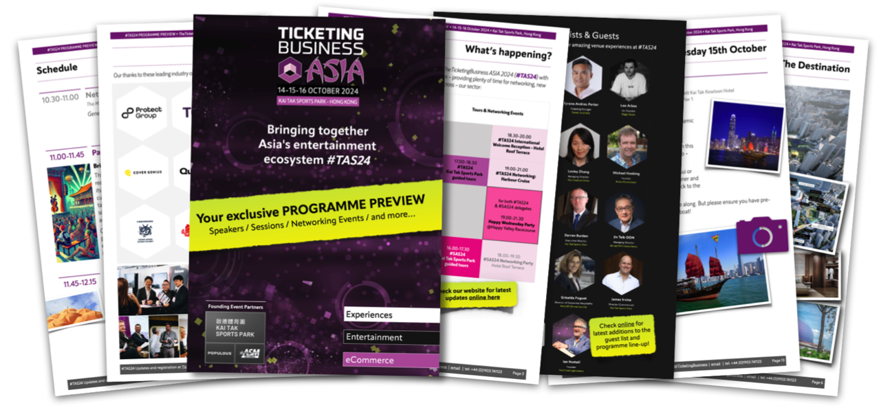 #TAS24: Programme Preview release - TheTicketingBusiness ASIA